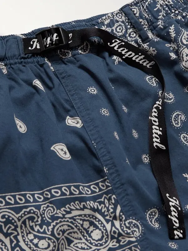 Kapital Straight-leg Bandana-print Cotton-twill Shorts
