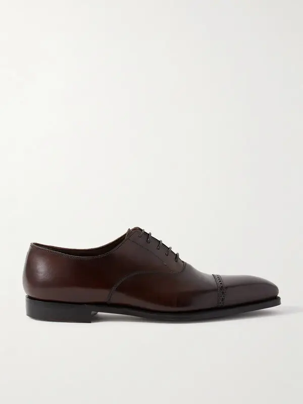 George Cleverley Charles Cap-toe Leather Oxford Shoes - Brown