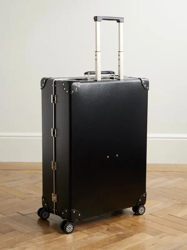 GLOBE-TROTTER Metropolis Leather-trimmed Suitcase - Black