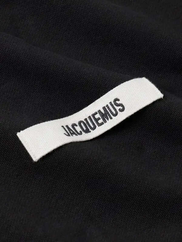 Jacquemus Logo-embroidered Cotton-jersey Zip-up Hoodie