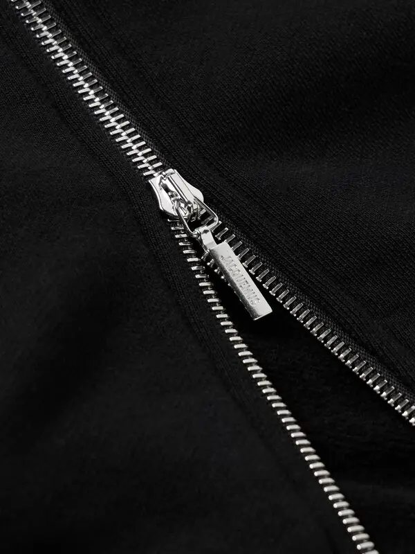 Jacquemus Logo-embroidered Cotton-jersey Zip-up Hoodie