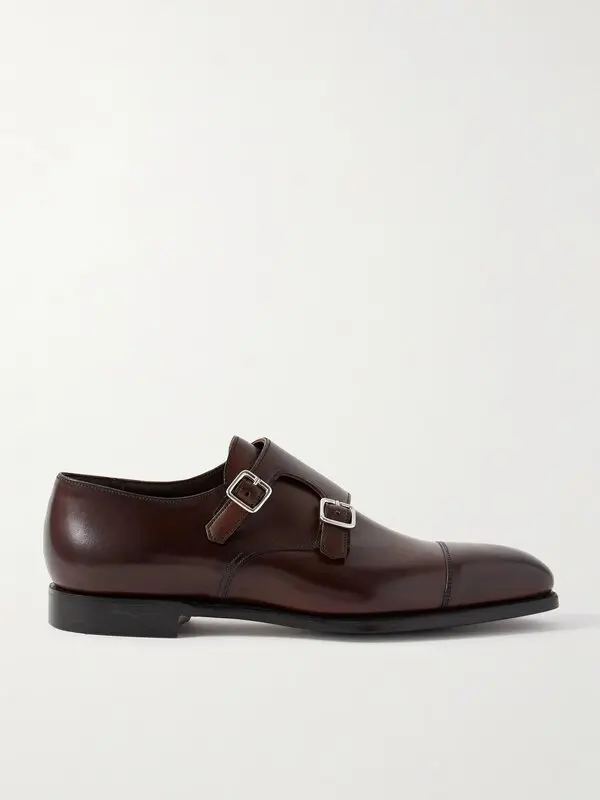 George Cleverley Thomas Cap-toe Leather Monk-strap Shoes