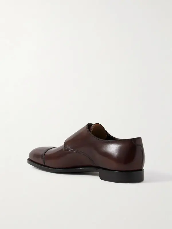 George Cleverley Thomas Cap-toe Leather Monk-strap Shoes
