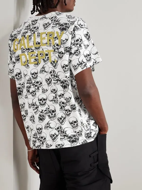GALLERY DEPT. Skull Printed Cotton-jersey T-shirt
