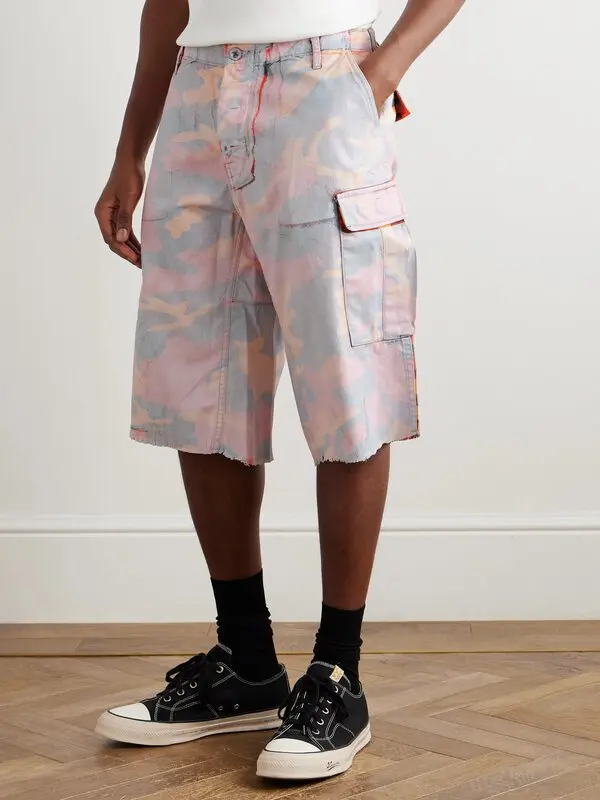 GALLERY DEPT. Straight-leg Camouflage-print Cargo Shorts