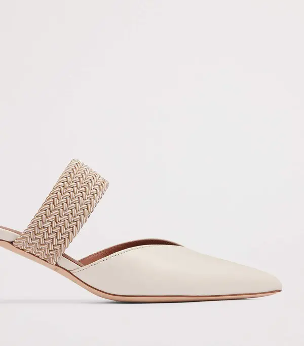 MALONE SOULIERS Leather Maisie Mules - Ivory