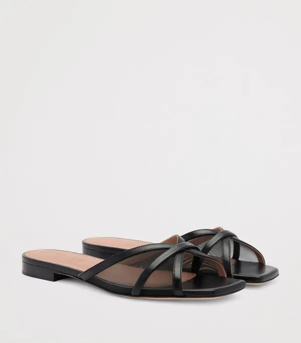 MALONE SOULIERS Mesh Perla Flat Mules