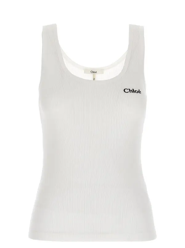 Chloé Logo Embroidery Top