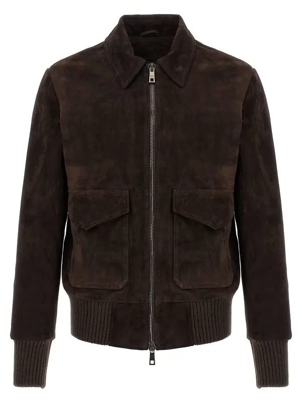 Giorgio Brato Aviatore Suede Jacket - Brown | Editorialist