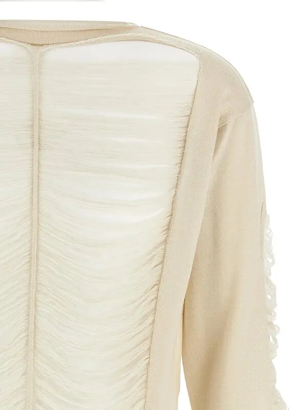 Rick Owens Ls Top Sweater - White