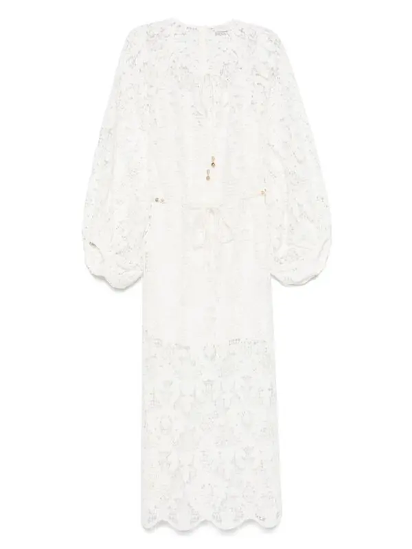 Zimmermann Coco Lace Midi Dress - Ivory