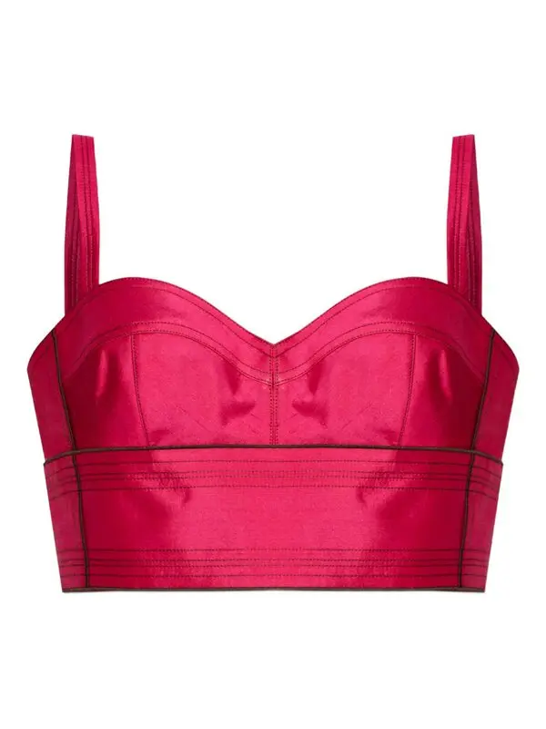 Tory Burch Silk Bra Top - Fuchsia