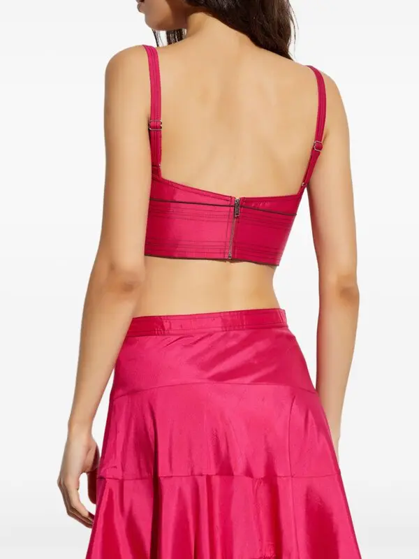 Tory Burch Silk Bra Top - Fuchsia