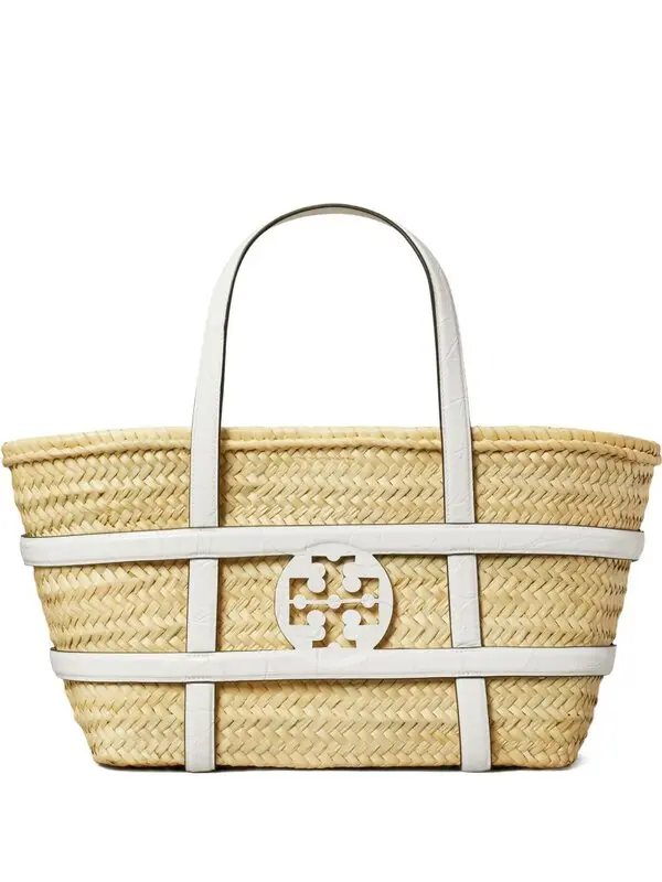 Tory Burch Ella Straw Basket Bag - White