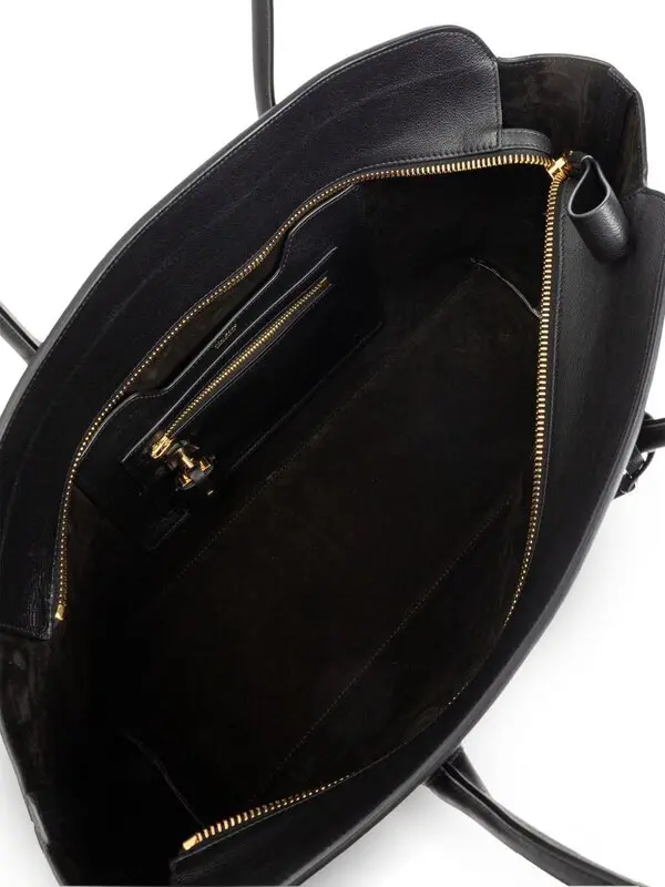TOM FORD Large Leather Shopper - Black