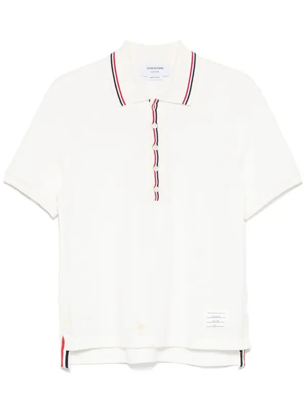 Thom Browne Cotton Polo Shirt - White