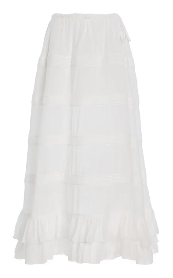MIRROR PALAIS Cotton Midi Skirt