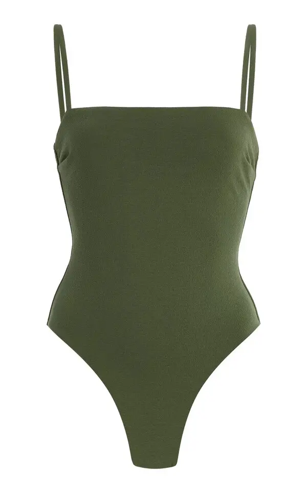 Matteau Petite Square Neck One Piece Swimsuit - Green