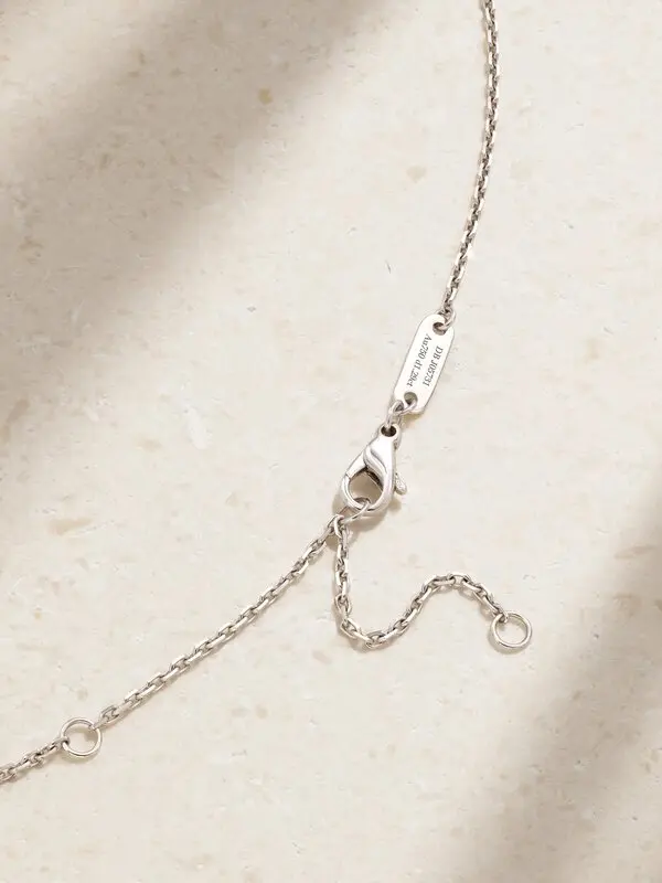 DE BEERS LONDON De Beers 18k White Gold Diamond Lotus Necklace