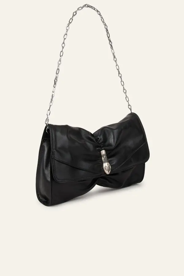 Ba&sh Serpent Leather Clutch