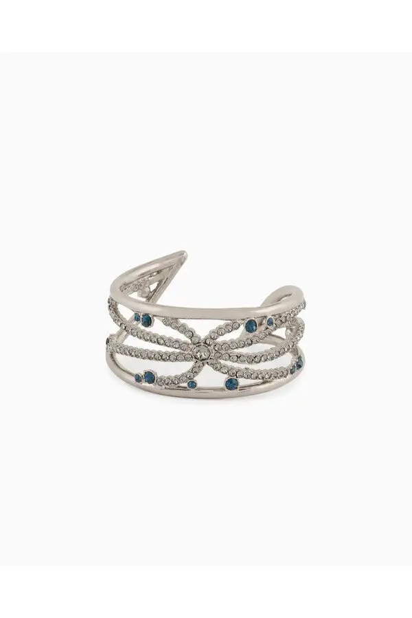 Giorgio Armani Brass And Swarovski Crystal Bangle - Blue