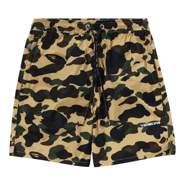 BAPE 1st Camo Beach Shorts - Yellow