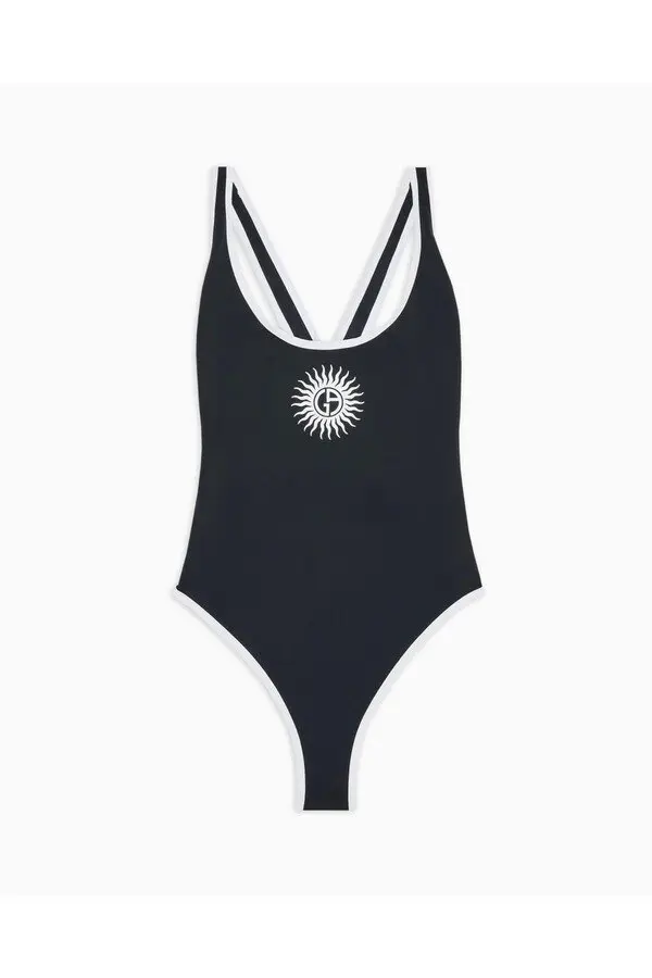 Giorgio Armani Two-tone One-piece Swimsuit - Black