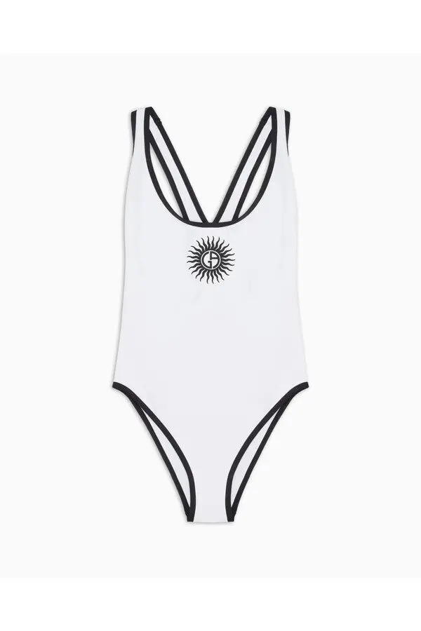Giorgio Armani Two-tone One-piece Swimsuit - White