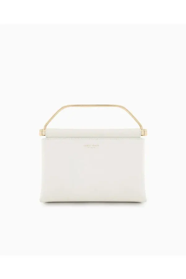 Giorgio Armani Small Leather Handbag - White