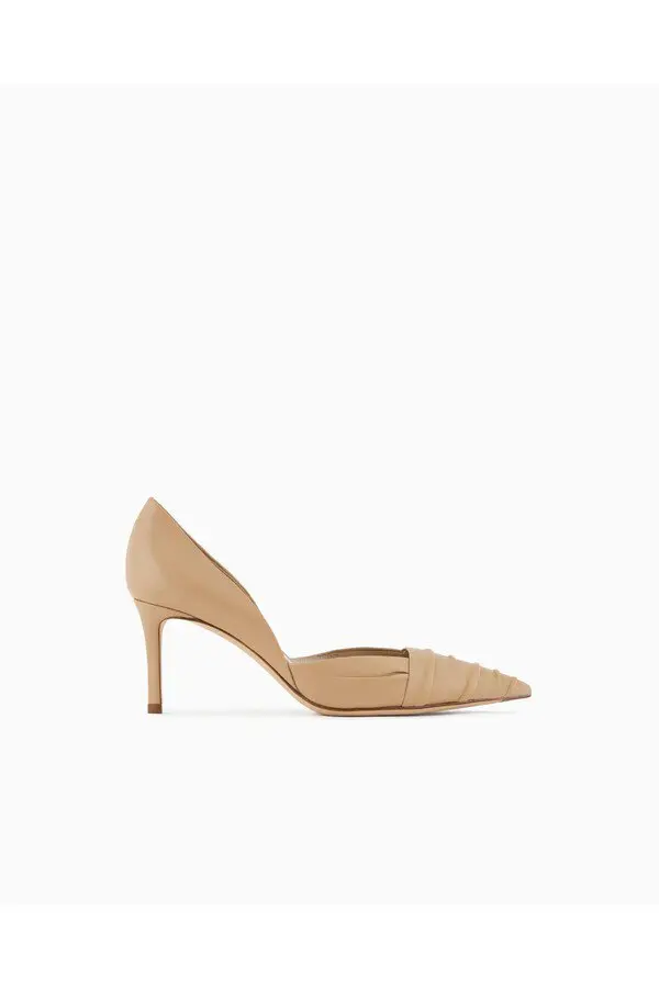 Giorgio Armani Nappa Leather Court Shoes - Natural