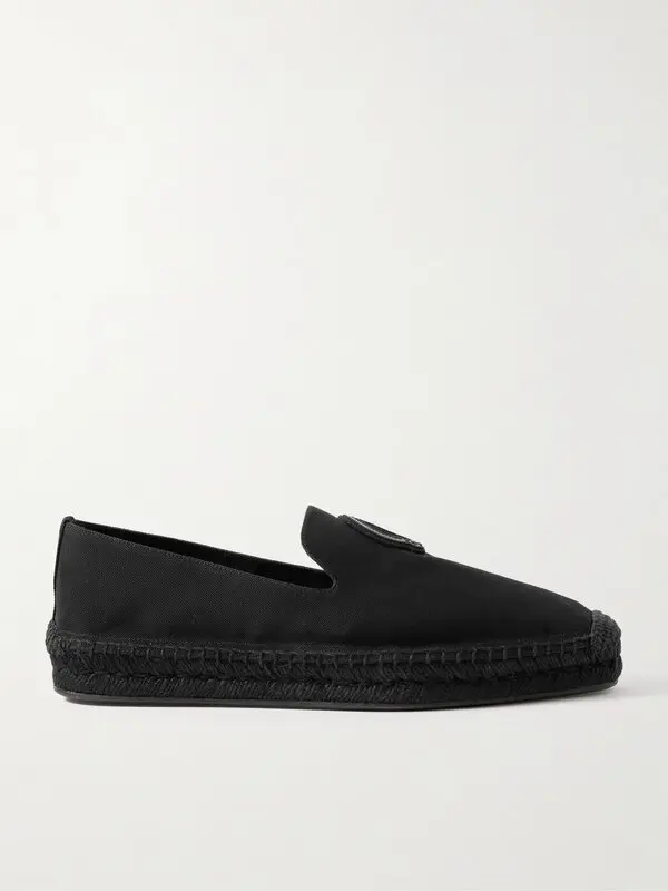 CHRISTIAN LOUBOUTIN Nanou Logo-appliquéd Canvas Espadrilles