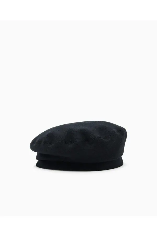 Giorgio Armani Cashmere Beret - Black