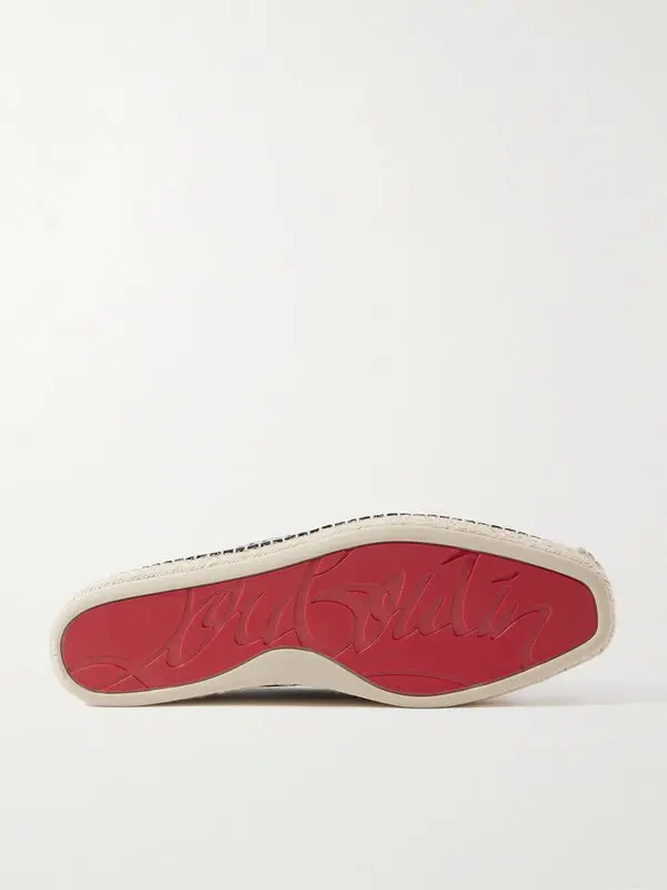 CHRISTIAN LOUBOUTIN Nanou Logo-appliquéd Canvas Espadrilles