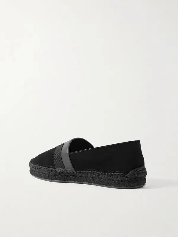 CHRISTIAN LOUBOUTIN Alfarica Logo-embellished Espadrilles - Black