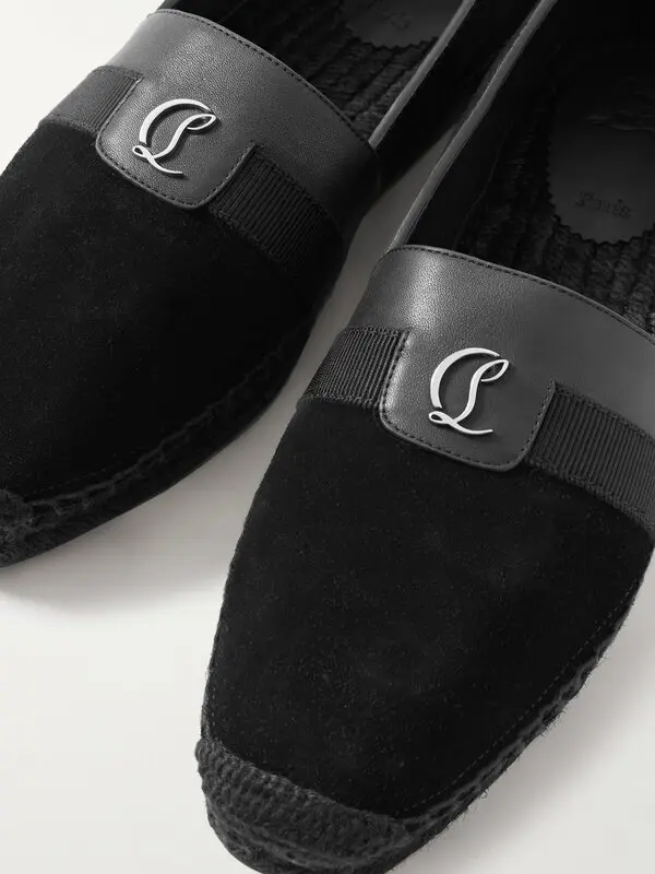 CHRISTIAN LOUBOUTIN Alfarica Logo-embellished Espadrilles - Black
