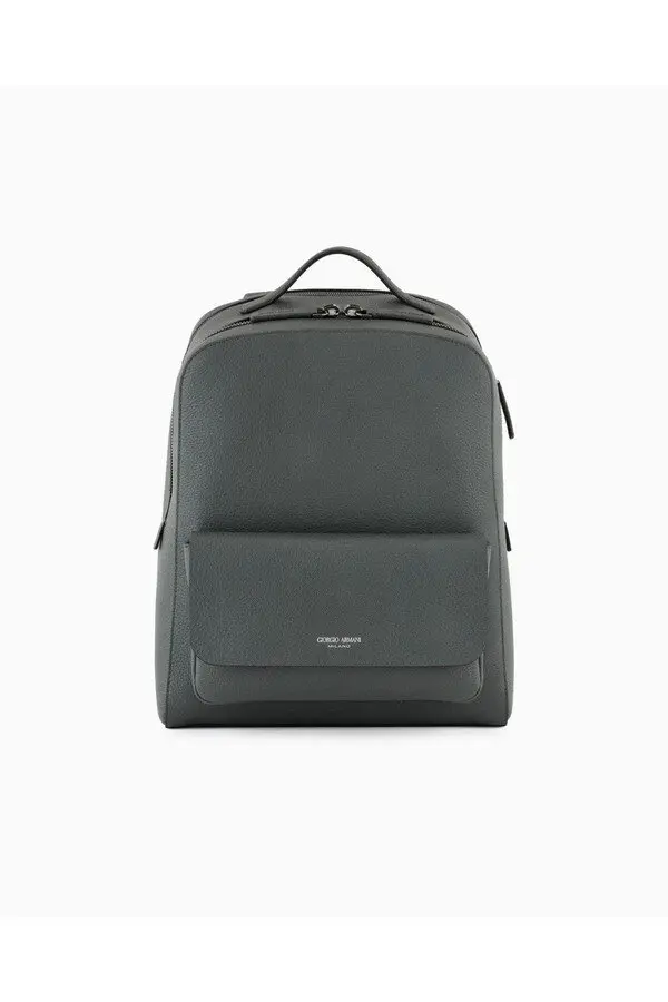 Giorgio Armani Round Leather Backpack - Green
