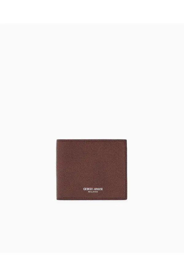 Giorgio Armani Bifold Leather Wallet - Brown
