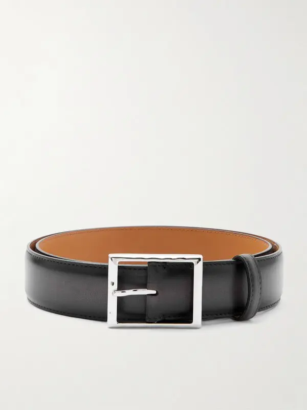 Berluti 3.5cm Venezia Leather Belt - Black