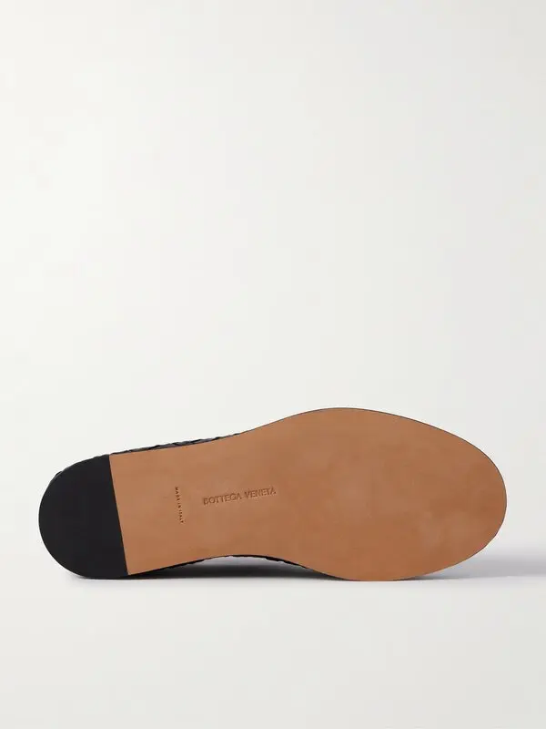 Bottega Veneta Intrecciato Full-grain Leather Slippers