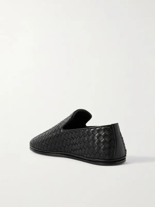 Bottega Veneta Intrecciato Full-grain Leather Slippers