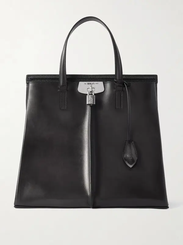 Berluti Venezia Leather Tote Bag - Black