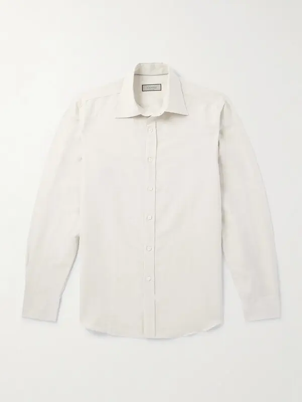 Canali Linen And Cotton-blend Shirt