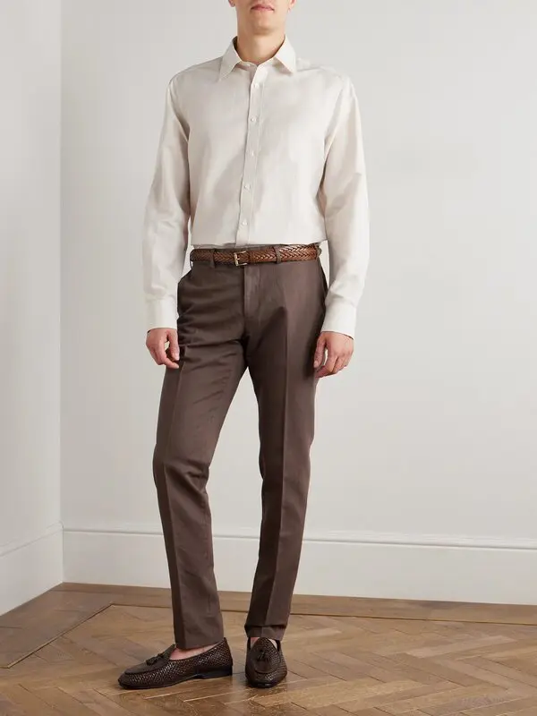 Canali Linen And Cotton-blend Shirt