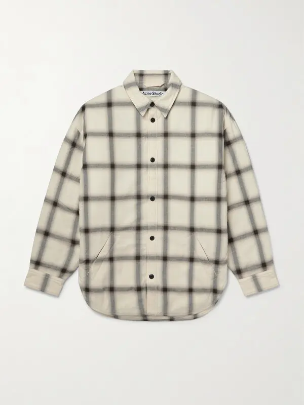 Acne Studios Osara Oversized Padded Checked Cotton-flannel Overshirt