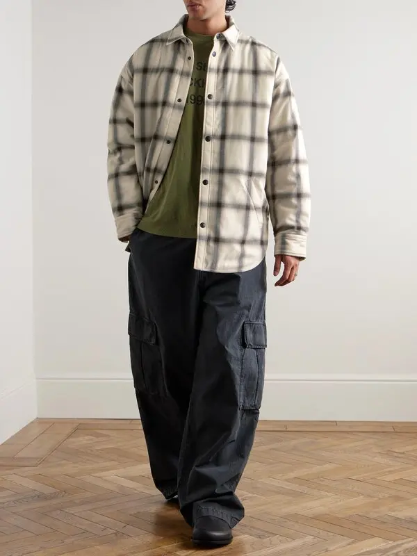 Acne Studios Osara Oversized Padded Checked Cotton-flannel Overshirt