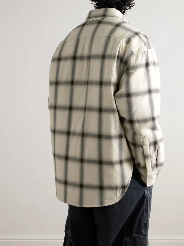 Acne Studios Osara Oversized Padded Checked Cotton-flannel Overshirt