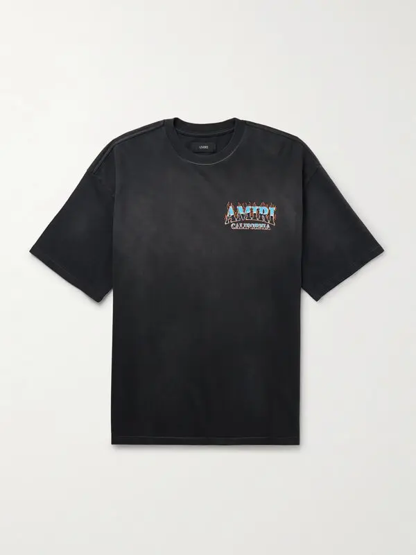 Amiri Sunny Place Logo-print Cotton-blend Jersey T-shirt