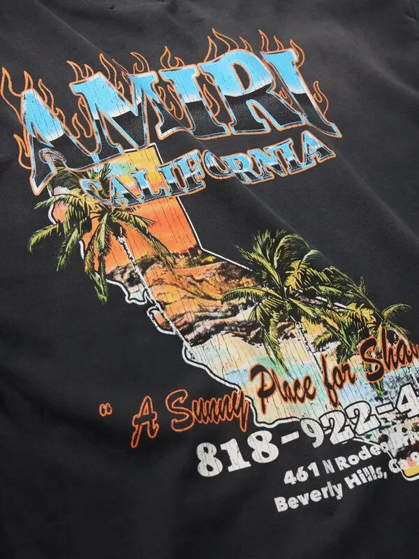 Amiri Sunny Place Logo-print Cotton-blend Jersey T-shirt
