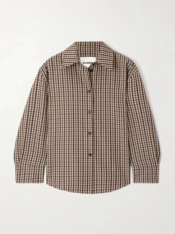 JIL SANDER Checked Wool Shirt
