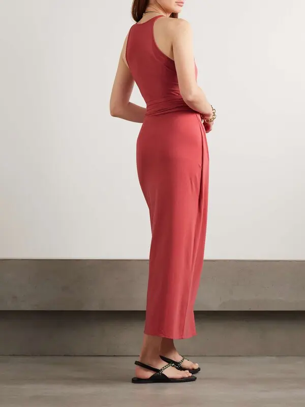 Another Tomorrow Stretch-jersey Midi Dress